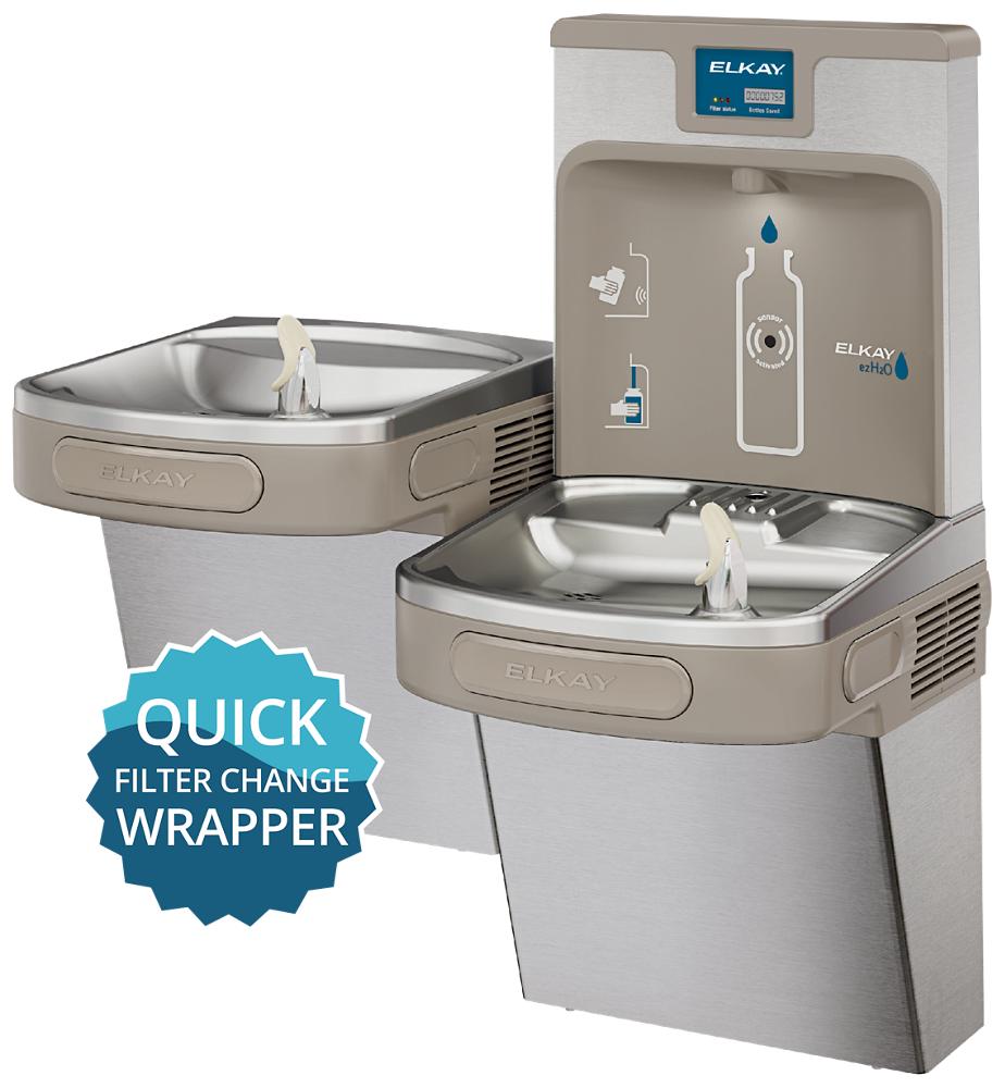 LZSTL8WSSP Bottle Filling Station Bi-Level Cooler Lead Reduction | Elkay